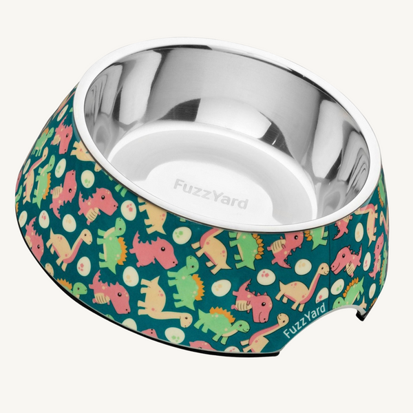 Fuzzyard Dinosaur Land Dog Bowl & Cat Bowl | Pets Palace Australia